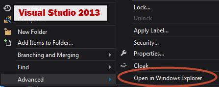 Tfs Open In Windows Explorer Option Missing In VS2015 Stack Overflow