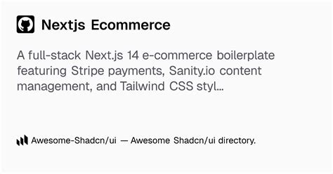 Nextjs Ecommerce Launch Modern E Commerce Sites With Nextjs 14 Stripe And Sanity Awesome