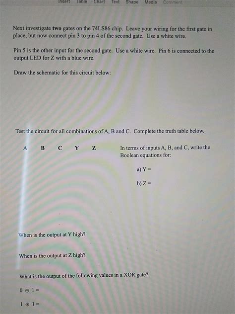 solved insert table chart text shape media comment next