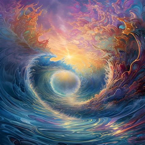 Generative Ai Illustrations Gravity Gravitational Waves Concept