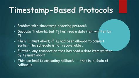Db Unit 4 Dbms Protocols In Transaction Ppt