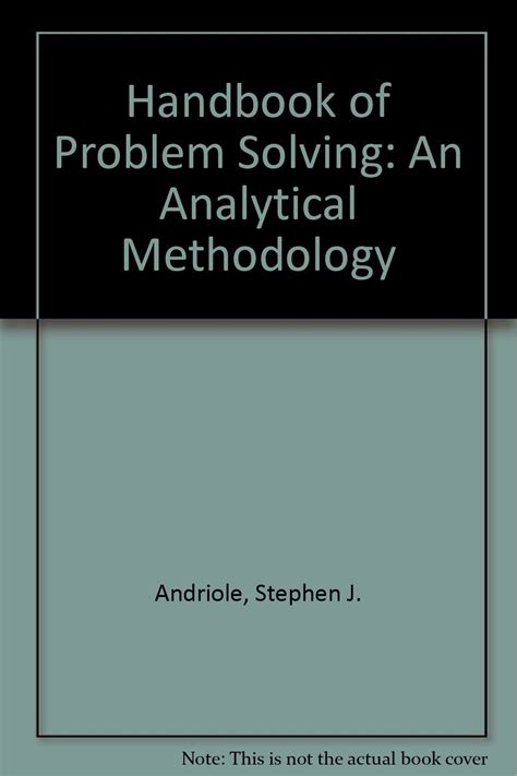 Buy Handbook Of Problem Solving An Analytical Methodology Book Online