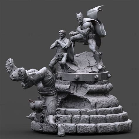 Batman Y Robin 3d Model Ready To Print Stl