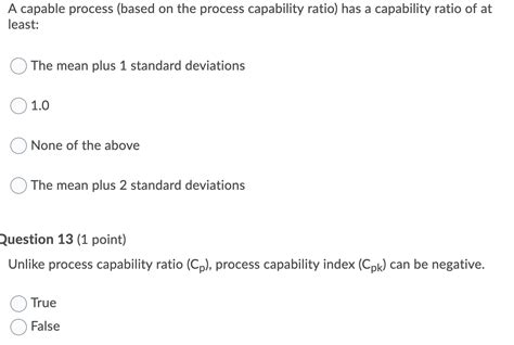 Solved A Capable Process Based On The Process Capabilit
