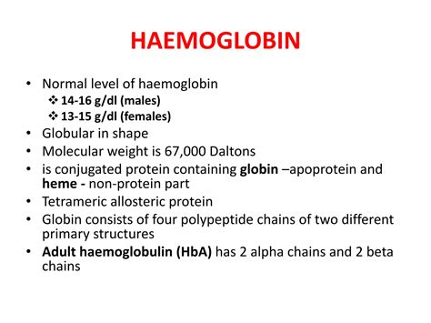 Haemoglobin And Myoglobin Structure Pptx