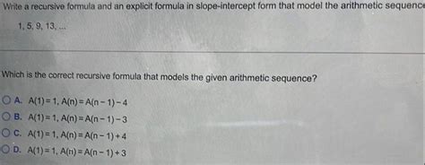 Answered Write A Recursive Formula And An Explicit Formula In Kunduz