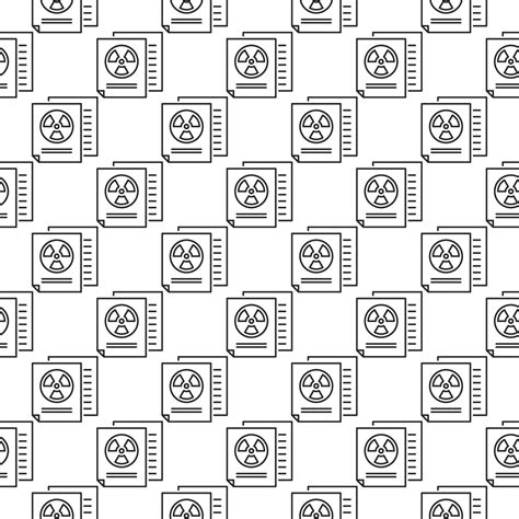 Documents With Radiation Sign Vector Linear Seamless Pattern 41485802