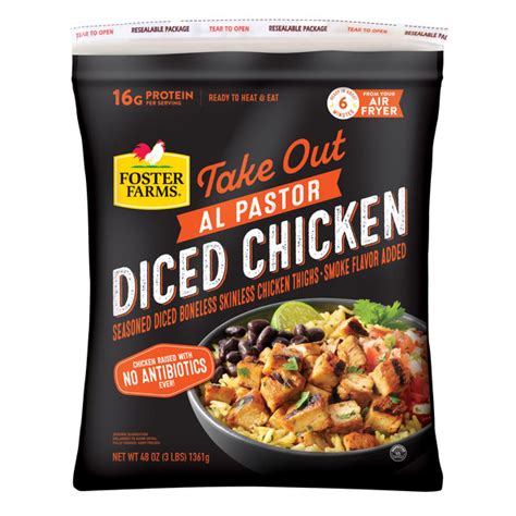 Foster Farms Take Out Al Pastor Diced Chicken 3 Lbs Same Day Delivery