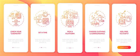 Video Dating Tips Onboarding Mobile App Page Screen With Concepts 2210069 Vector Art At Vecteezy