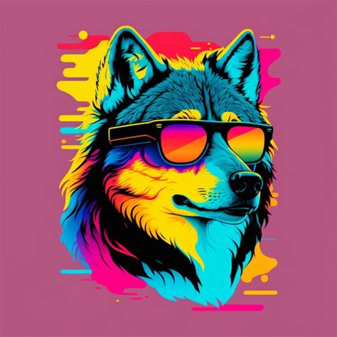 Premium Photo Wolf With Sunglasses