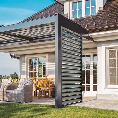 Domi Louvered Aluminum Privacy Screen Side Shutter Wall For Pergola