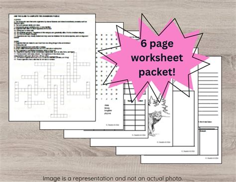 Taxonomy And Cells 6 Page Puzzle Packet By Grow With Ms B Tpt