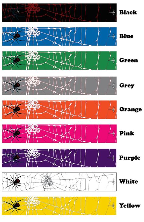 Black Widow Spider Web Color Arrow Wraps White Water Archery