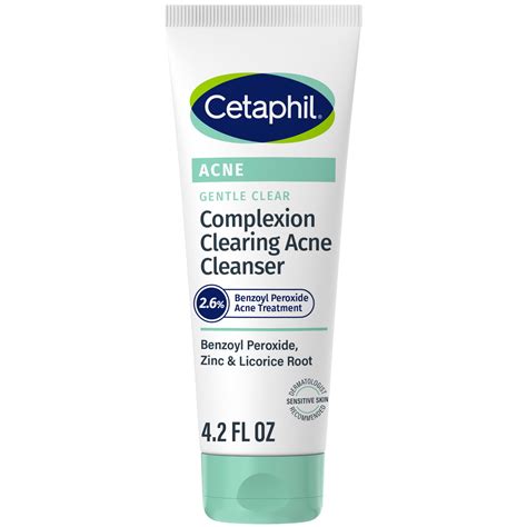 Cetaphil Gentle Clear Complexion Clearing Bpo Hyz01 Acne Cleanser With 26 Benzoyl Peroxide