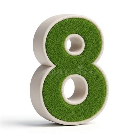 Eight Numeral And Word Logo For Number Stock Vector Illustration Of