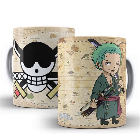 Caneca One Piece Chibi Mugiwaras Roronoa Zoro Shopee Brasil