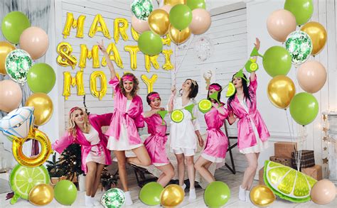 Margs And Matrimony Bachelorette 70 Pcs Gold And Green