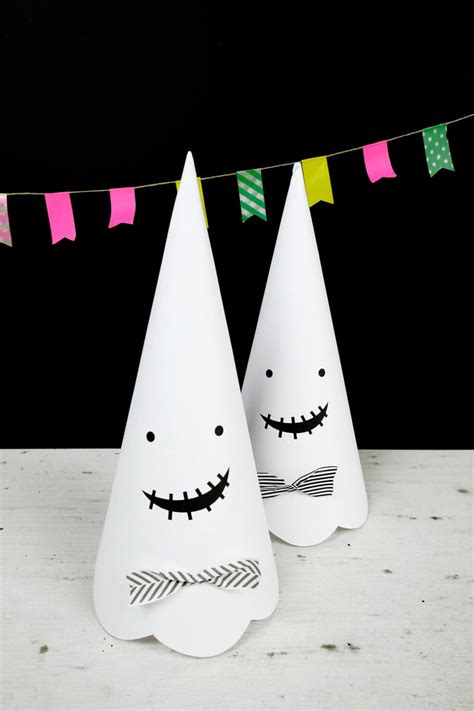 Paper Cone Ghost Printable Hello Wonderful