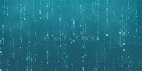 Abstract Falling Digits Digital Data Technology Concept Blue
