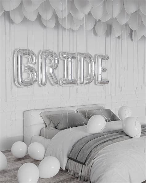 Bride Surprise Balloon Room Setup In White Helium Inflated Balloon Expert