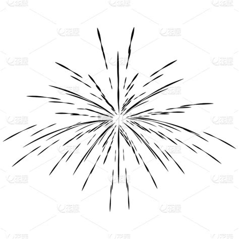 放焰火分离着色周年纪念事件背景节日剪贴画天空绘画插图新的素材 花瓣网