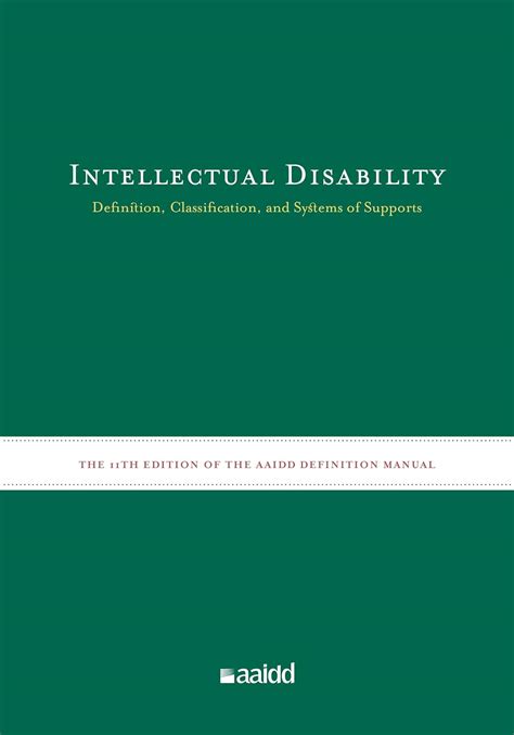 Intellectual Disability Definition Classification And Systems Of Supports Schalock Robert