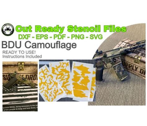 M81 Bdu Stencil File Perfect For Diy Projects Cerakote Custom