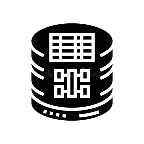 Ilustración Vectorial De Icono De Glifo De Base De Datos De Consulta Sql Ilustración Del Vector