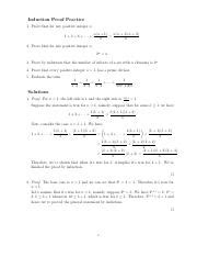 InductionPracticeSolutions Pdf Induction Proof Practice Prove That For Any Positive Integer