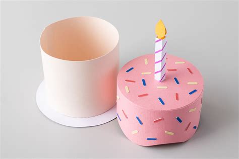 Mini Birthday Cake Box Aesthetic Diys