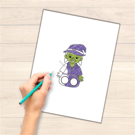 Witch Finger Puppet Printable Halloween Coloring Paper Craft Activity