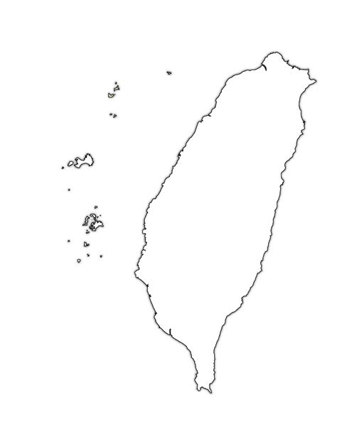 Taiwan Outline Map Taiwan Blank Map