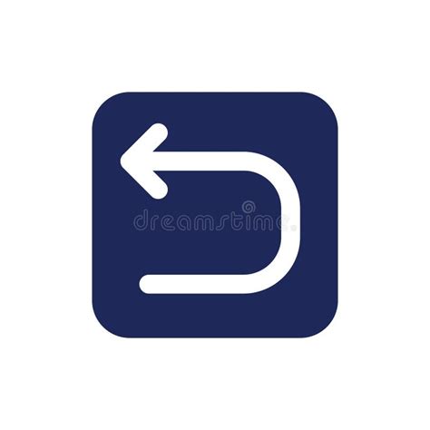 Backward Arrow Black Glyph Ui Icon Stock Vector Illustration Of