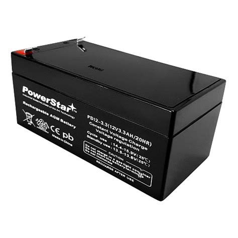 PowerstarÂ® 12v 3ah Sealed Lead Acid Sla Battery For Bb Bp3 12 F2 F1