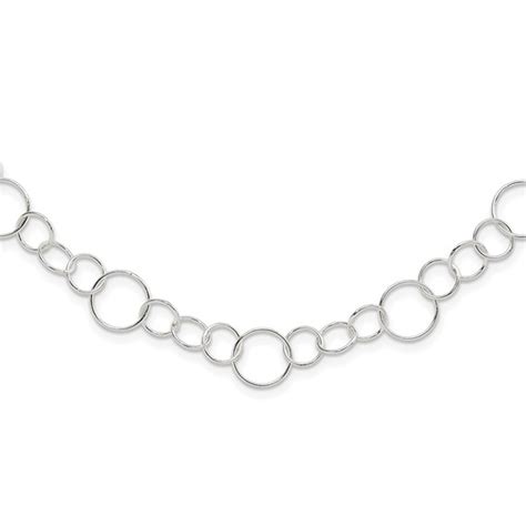 Sterling Silver Fancy Link Necklace 18in Qh1129 18 Joy Jewelers