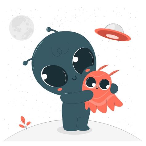 Mignon Bebe Extraterrestre Vecteurs Téléchargez Gratuitement Des