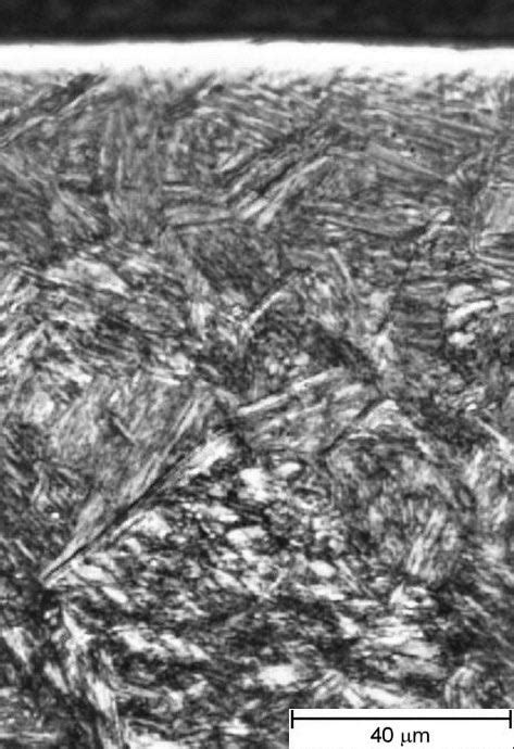 Microstructure Of The The Nitrided Layer Left And The Base Material