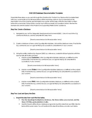 DAD 221 Lab for - DAD 220 Module Three Lab Template Create Joins Between Tables 1. Update the ...