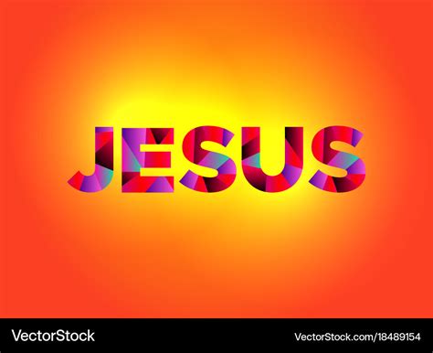 The Artistic Expression Of The Word Jesus Christ In Bubble Letters