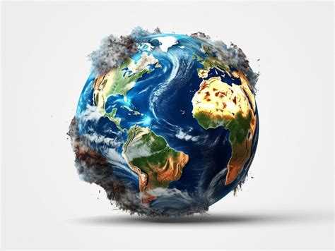 Premium Photo Model Of Planet Earth With Polution Atmosphere Isolated