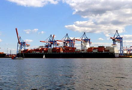 Free Photo Container Marco Polo Freighter Burchardkai Terminal