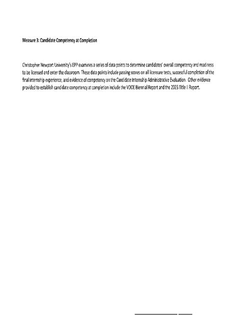 Fillable Online Candidate Competency At Completion Initial And Advanced