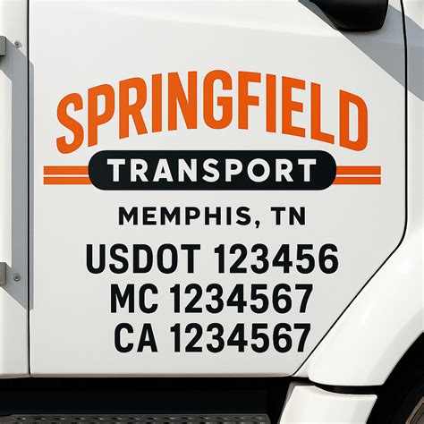 Custom Truck Door Decal Sticker Signs Us Dot Compliant Truck Door Le