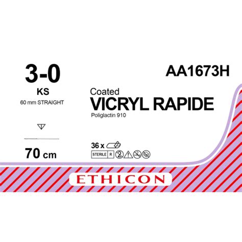 Vicryl Rapide 3 0 70cm Ks Aa1673h 36 Pièces France Discount