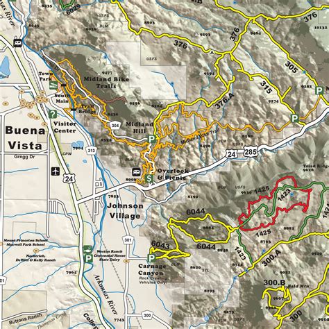 Buena Vista And Salida Colorado Trails 2020 Edition Map By Great