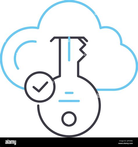 Cloud Access Line Icon Outline Symbol Vector Illustration Concept Sign Stock Vector Image