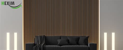 Hexim Panneaux Acoustiques 1385x60cm Paroi à Lamelles Flexible Bois