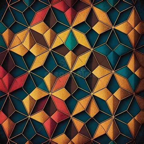 Geometric Harmony Captivating Patterns And Shapes Stock Illustration