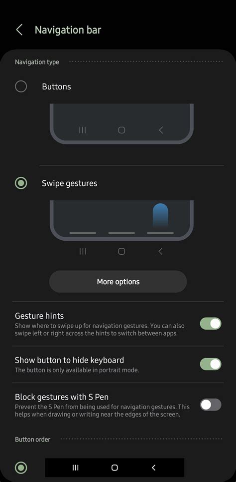 Solved Swipe Gestures Hiding Nav Bar Is Back Samsung Community