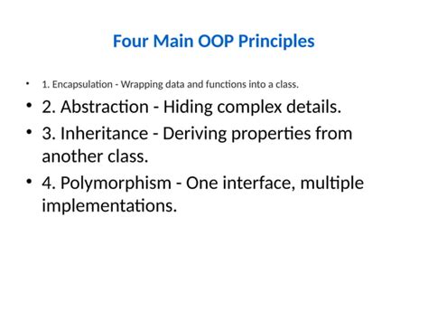 Ooppresentationenhancedupdatedwith New Topics Ppt